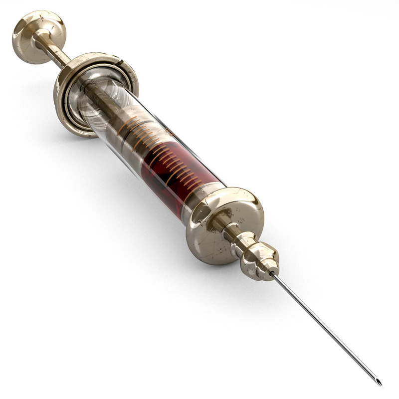 3d old syringe model