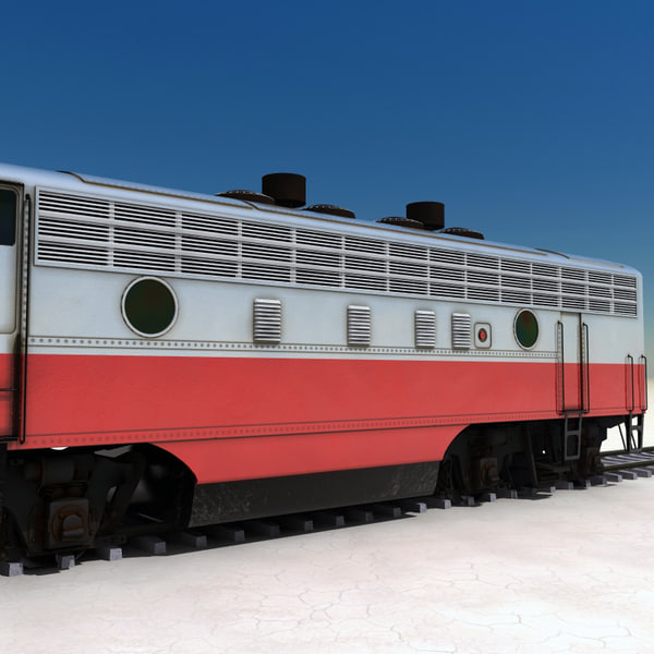 Realistic Locomotive Emd F7 3d 3ds
