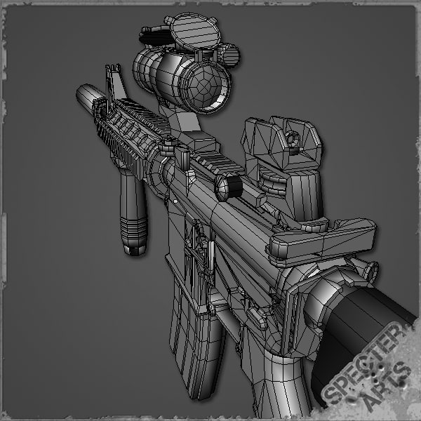 m4a1 carbine sof cqb 3d model