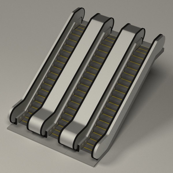 realistic escalators 3d model realistic escalators 3d model