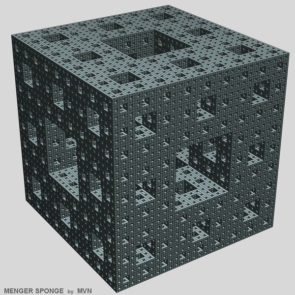 3d menger sponge model
