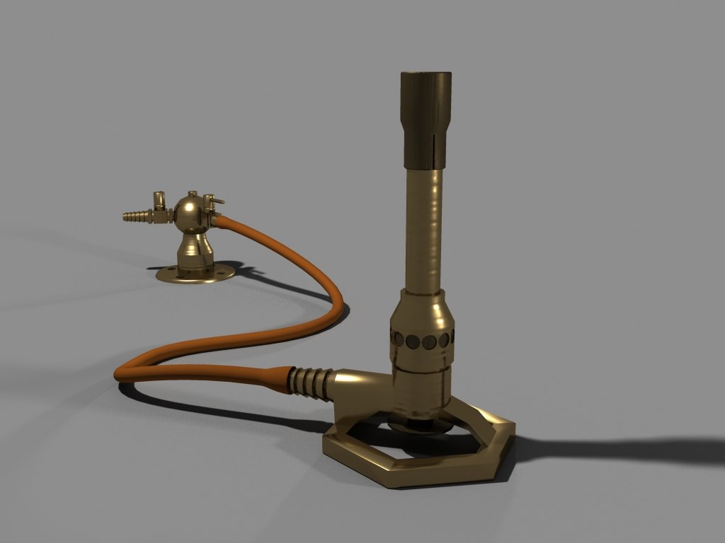 3d model bunsen burner