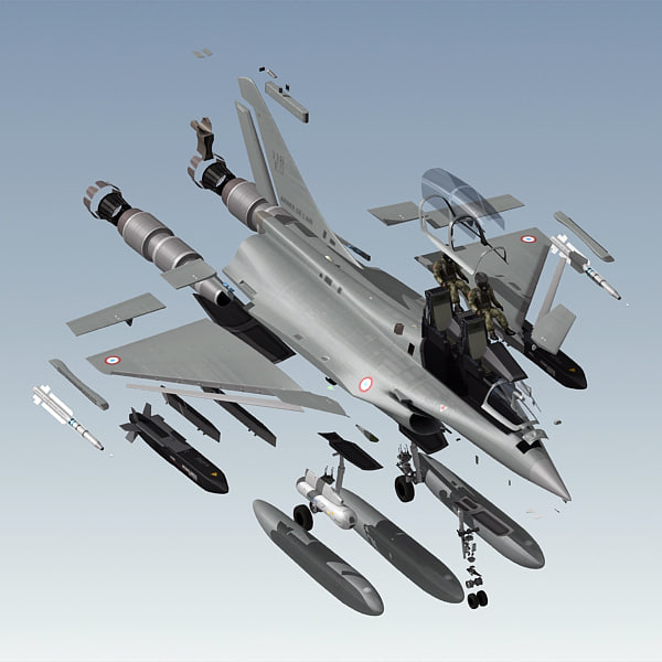 3dsmax dassault rafale fighter cockpit