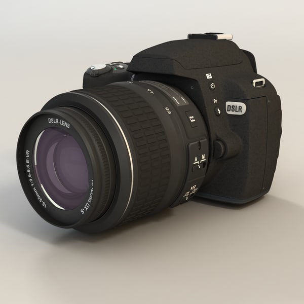 3d dslr camera lens model