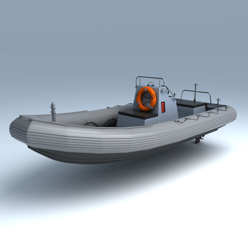 standard navy rhib 3d model