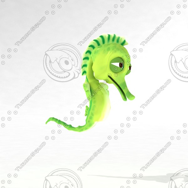 3d max seahorse animation water