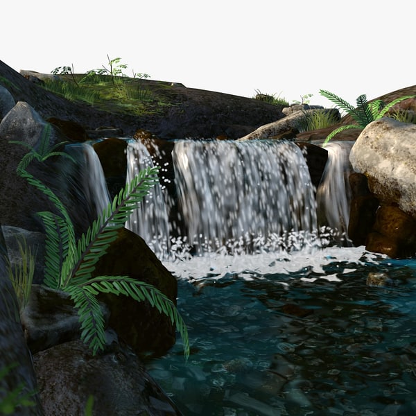 stream water animation 3d max