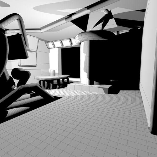 scene room alien 3d max