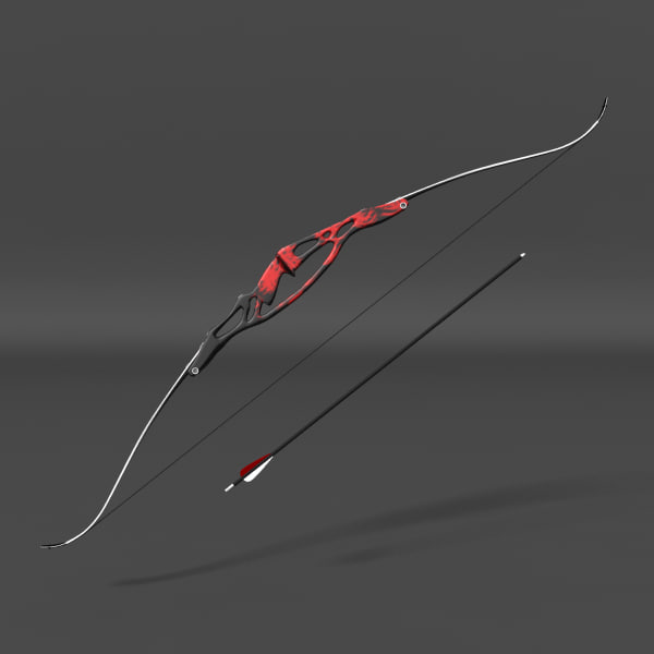 olympic recurve bow 3d model