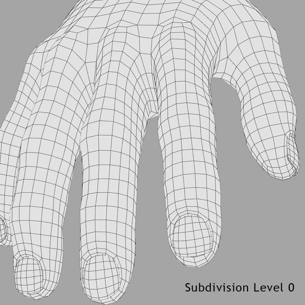 3ds max realistic male hand