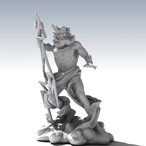 zeus statue 3d max