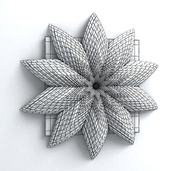 wall origami decorative 3d max