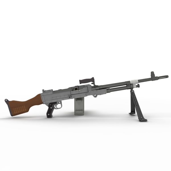 3d model of machine gun fn mag - Machine Gun FN MAG... by 3d_molier