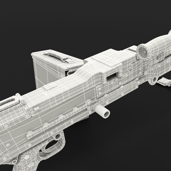 3d model of machine gun fn mag - Machine Gun FN MAG... by 3d_molier
