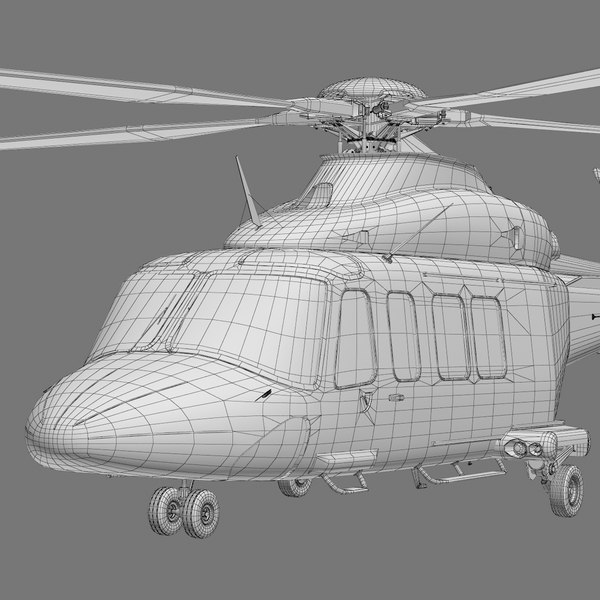 3d model of agustawestland aw139 helicopter
