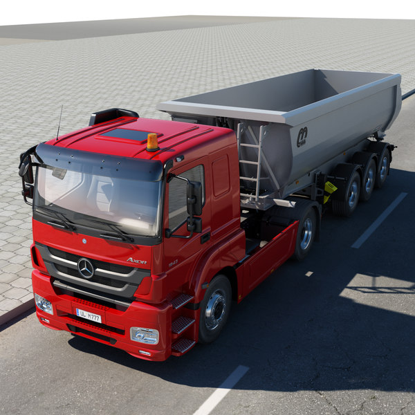 3d mercedes benz axor 1843 tipper model