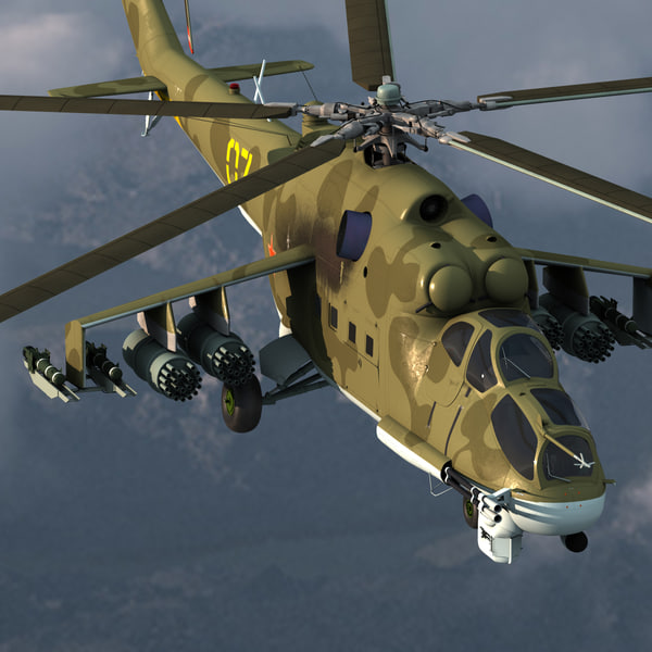 mi 24 helicopter 3d model