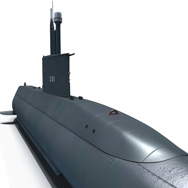 german submarine type 209 3d model