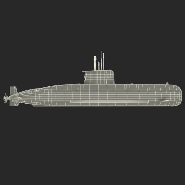 german submarine type 209 3d model