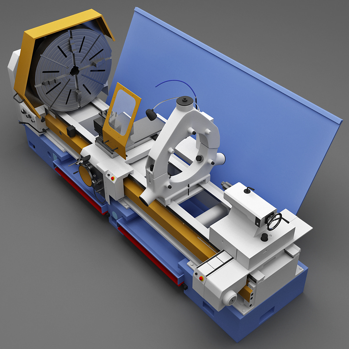 realistic milling machine cu 3d model