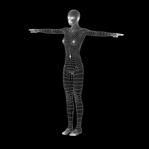 pretty woman athlete realistic female obj