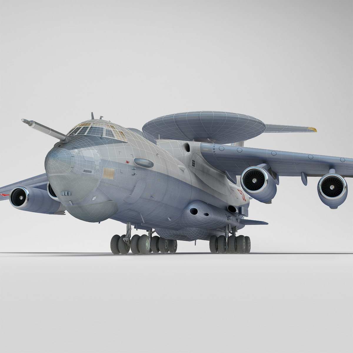 3d model ilyushin il 76 candid rigged