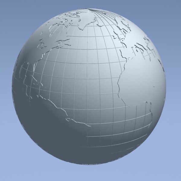 3d earth continents