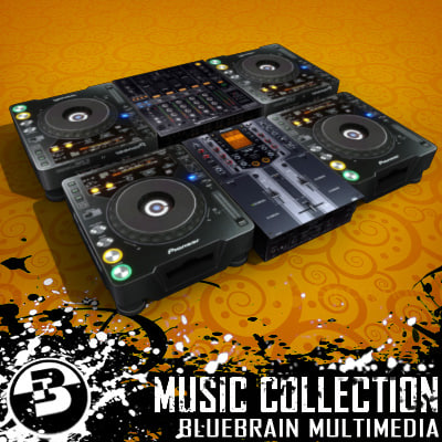 3d set dj gear model
