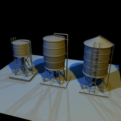 water tank 01 3d max