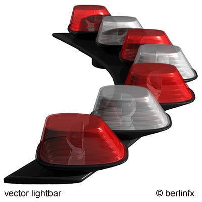 vector lightbar halogen light 3d model