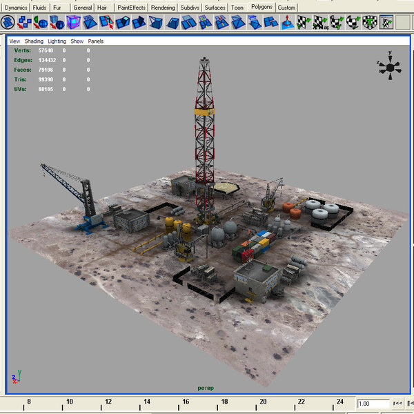 3d model of oil drilling