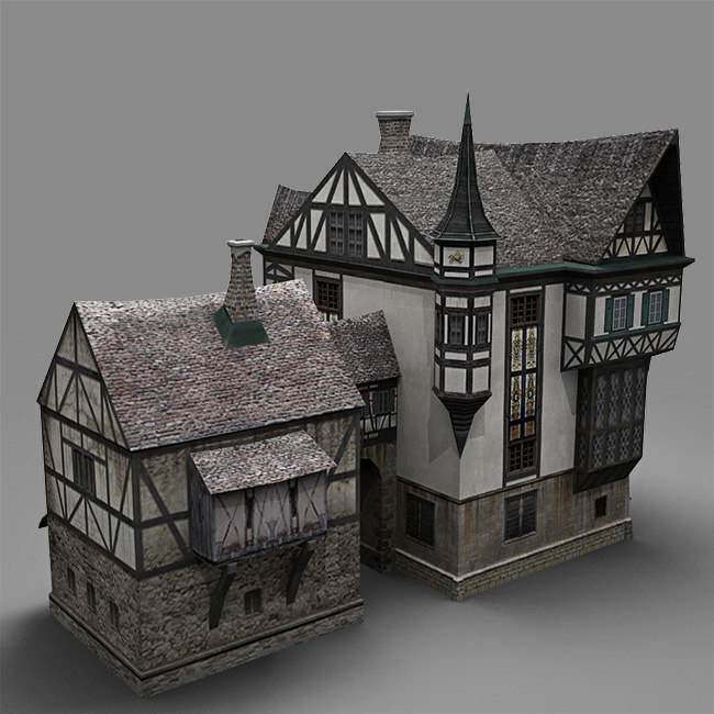old german house 3ds | German houses, Medieval houses, German architecture