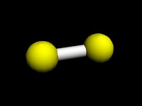 3d model chlorine molecule