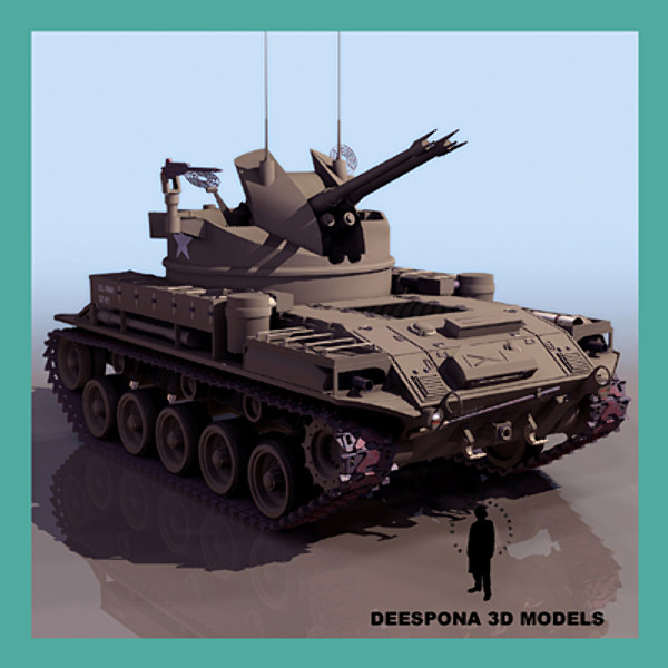 x m42 duster antiaircraft tracked vehicle