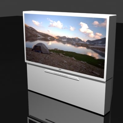 3ds max 51 inch sony television screen