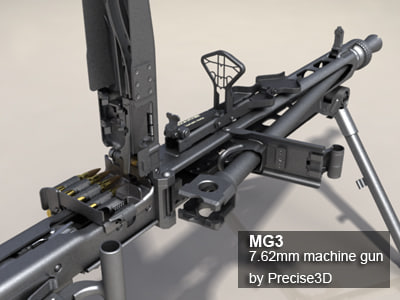 3d german mg3 machine gun model