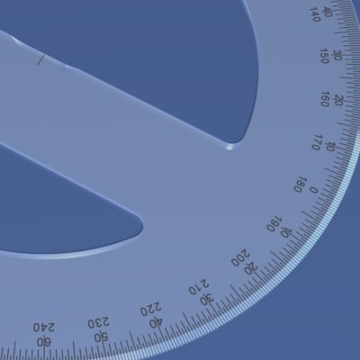 3d 360 degree protractor model
