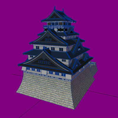 3d model japanese castle