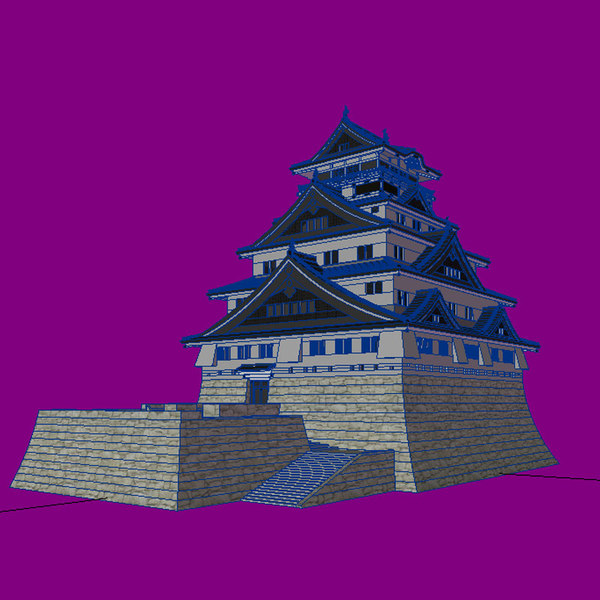 3d model japanese castle