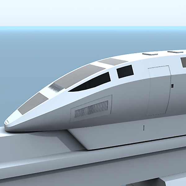3d train monorail model