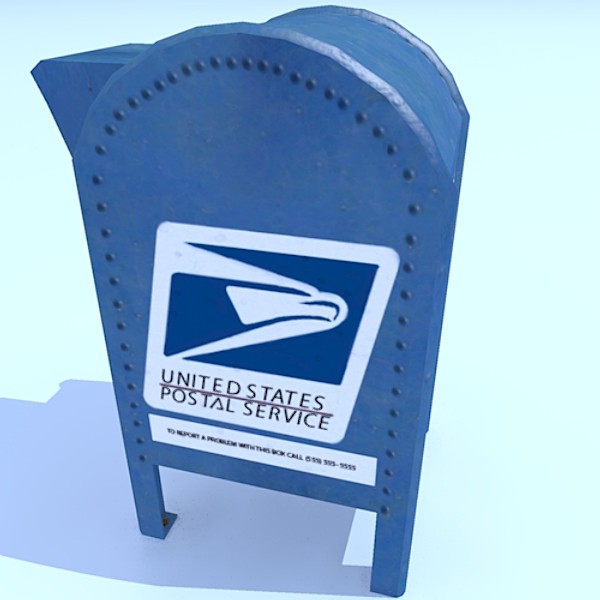 usps mailbox 3d dxf