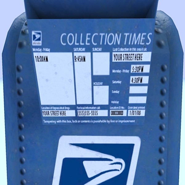 usps mailbox 3d dxf