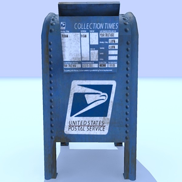 usps mailbox 3d dxf