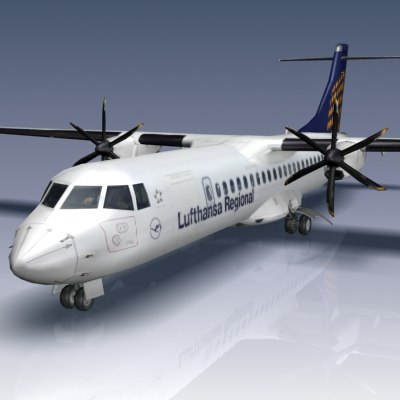 3d model atr 72 72 500