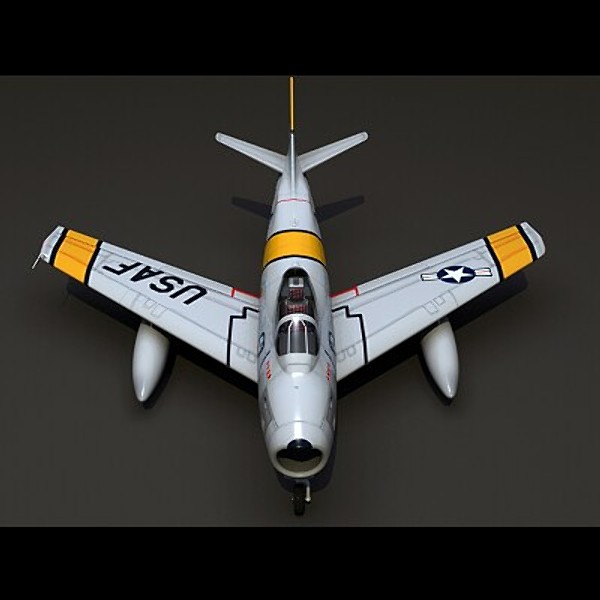 f 86 sabre jet 3d model
