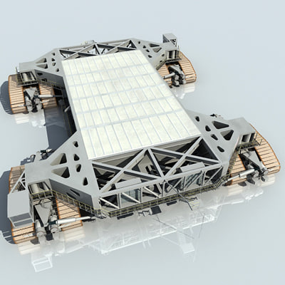 nasa crawler transporter shuttle launch 3d model