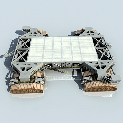 nasa crawler transporter shuttle launch 3d model