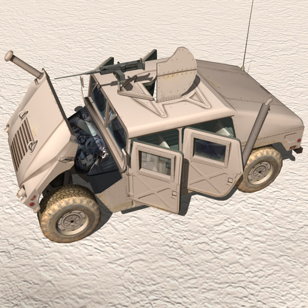 cougar desert humvee 3d model