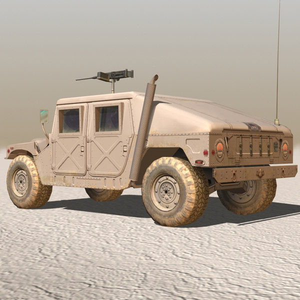 cougar desert humvee 3d model