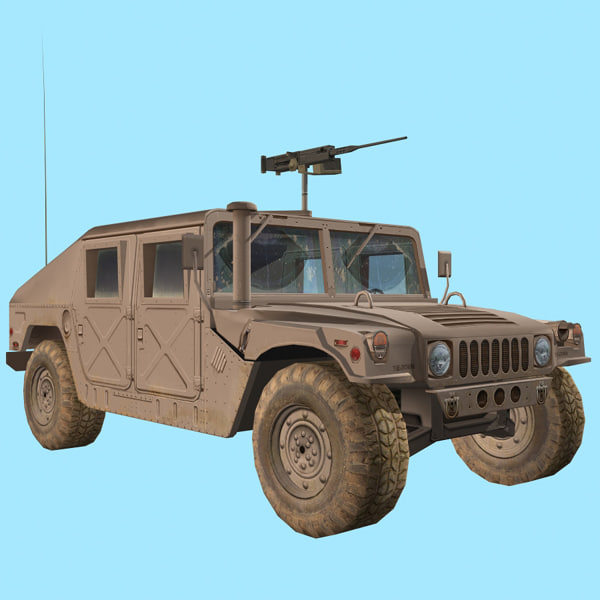 cougar desert humvee 3d model